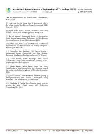 Skin Disease Detection using Convolutional Neural Network | PDF