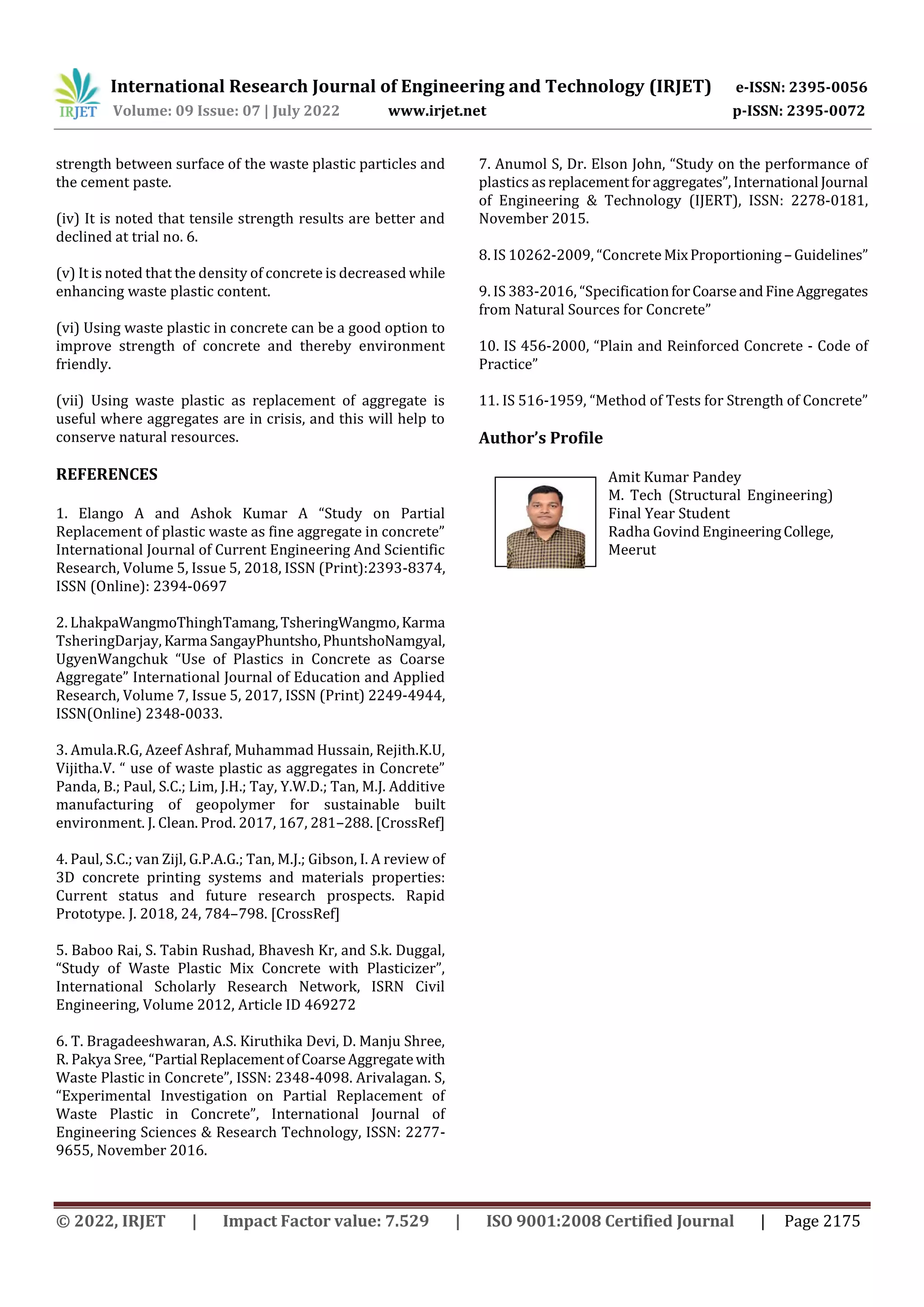 Experimental Study on Partial Replacement of Aggregate with Waste ...