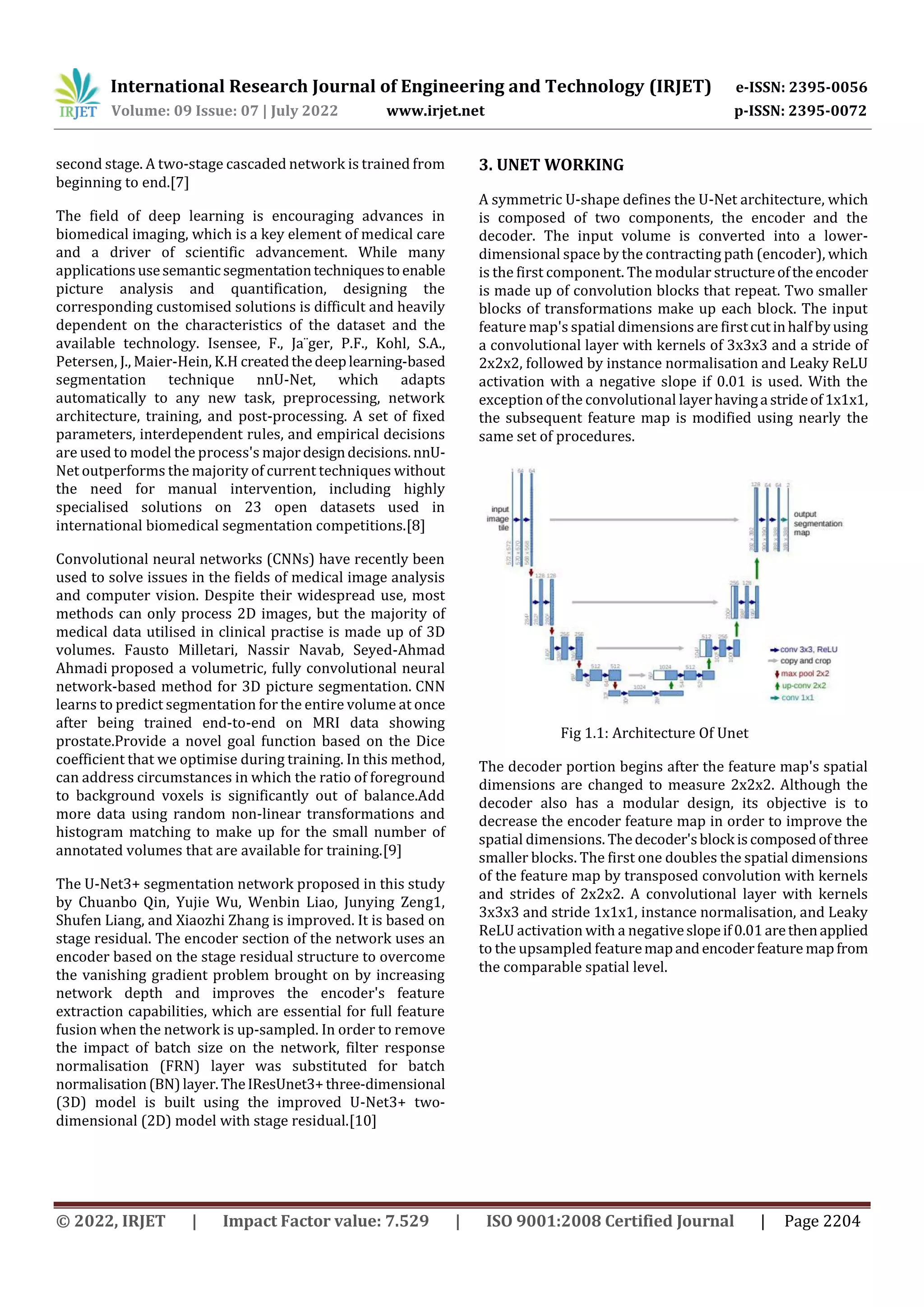 Unet 3+ For Brain Tumor Segmentation : A Study | PDF