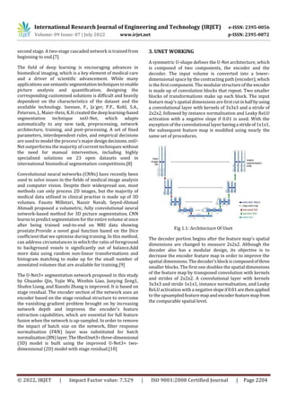 Unet 3+ For Brain Tumor Segmentation : A Study | PDF