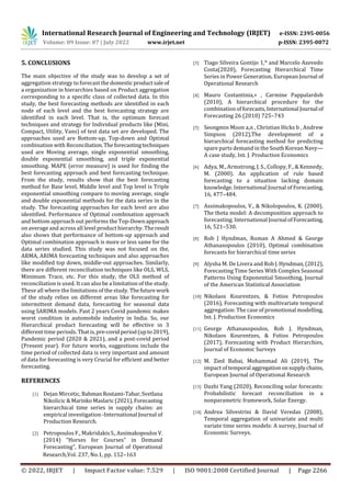 Hierarchical Forecasting and Reconciliation in the Context of Product Hierarchy | PDF