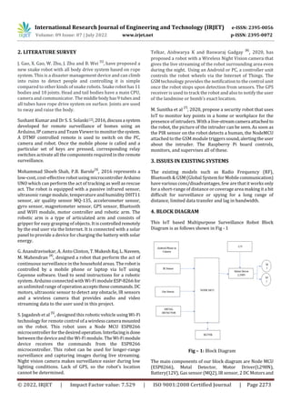 IoT based Multipurpose Surveillance Robot | PDF