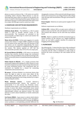 IoT based Multipurpose Surveillance Robot | PDF