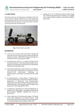 IoT based Multipurpose Surveillance Robot | PDF