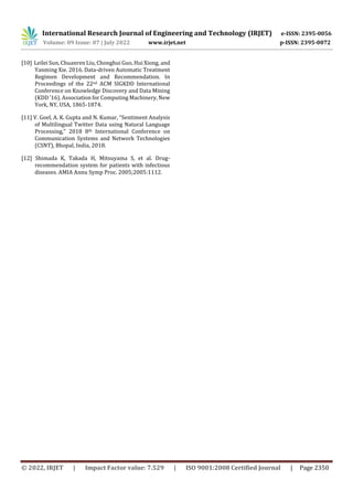 System for Recommending Drugs Based on Machine Learning Sentiment ...