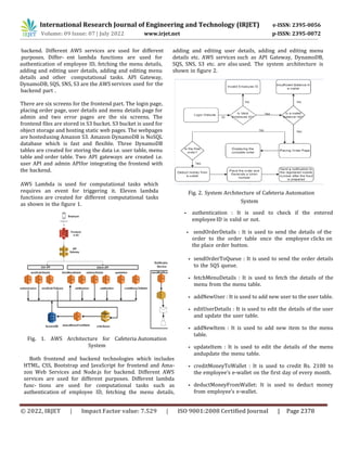 Cafeteria Automation System | PDF