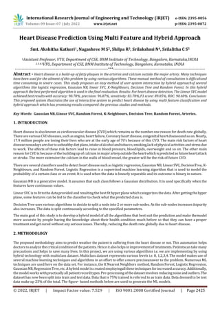 Heart Disease Prediction Using Multi Feature and Hybrid Approach | PDF | Heart and ...