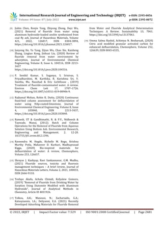 Tinospora cordifolia – AS BIOADSORBENT FOR REMOVAL OF FLUORIDE FROM ...