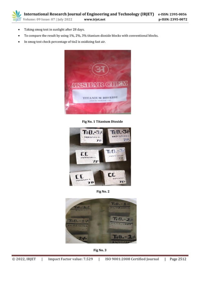 The Use Of Titanium Dioxide In Concrete To Reduce Air Pollution” | PDF ...