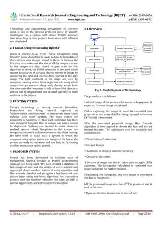 Face Recognition Based Payment Processing System | PDF
