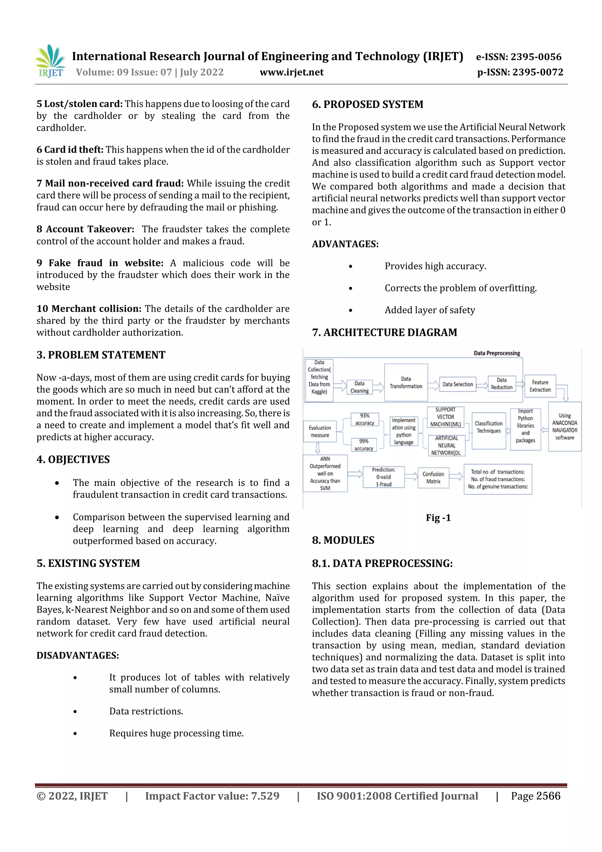 CREDIT CARD FRAUD DETECTION USING ARTIFICIAL NEURAL NETWORK (ANN) ALGORITHM | PDF