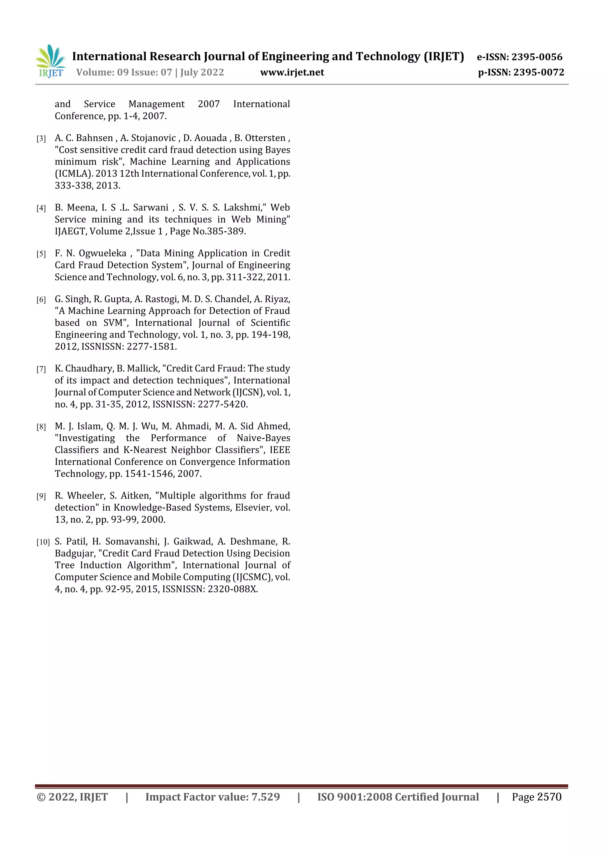 CREDIT CARD FRAUD DETECTION USING ARTIFICIAL NEURAL NETWORK (ANN) ALGORITHM | PDF