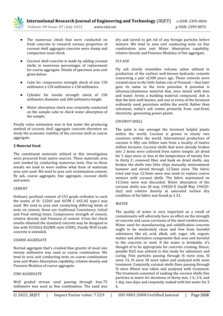 A STUDY ON ECONOMIC POSSIBILITY OF COCONUT SHELL AGGREGATE CONCRETE | PDF