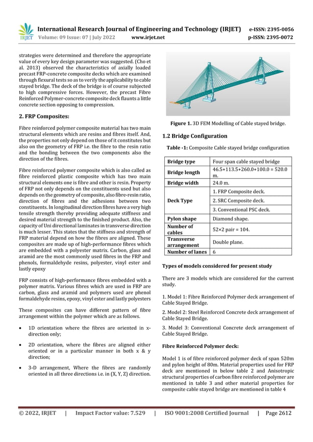 DYNAMIC RESPONSE OF FIBRE REINFORCED POLYMER AND SRC COMPOSITE CABLE STAYED BRIDGES UNDER MOVING ...