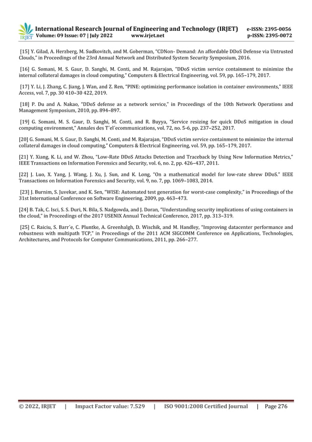 IMPROVING DDOS DETECTION IN IOT DEVICES | PDF | Cloud Computing | Internet