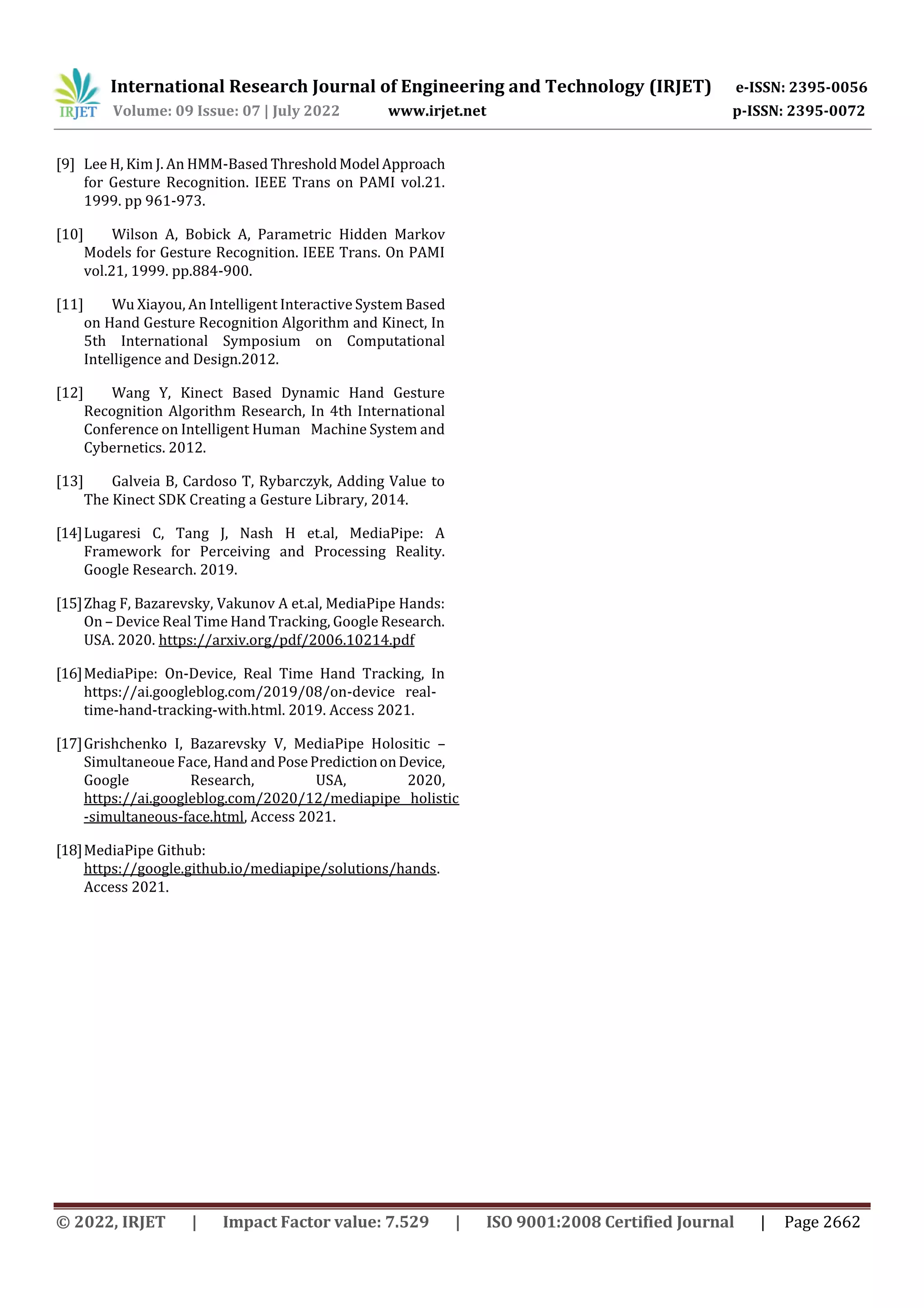 Smart Presentation Control by Hand Gestures Using Computer Vision and ...