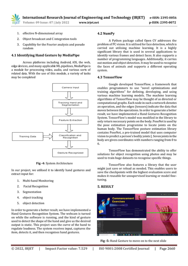 Smart Presentation Control by Hand Gestures Using Computer Vision and ...