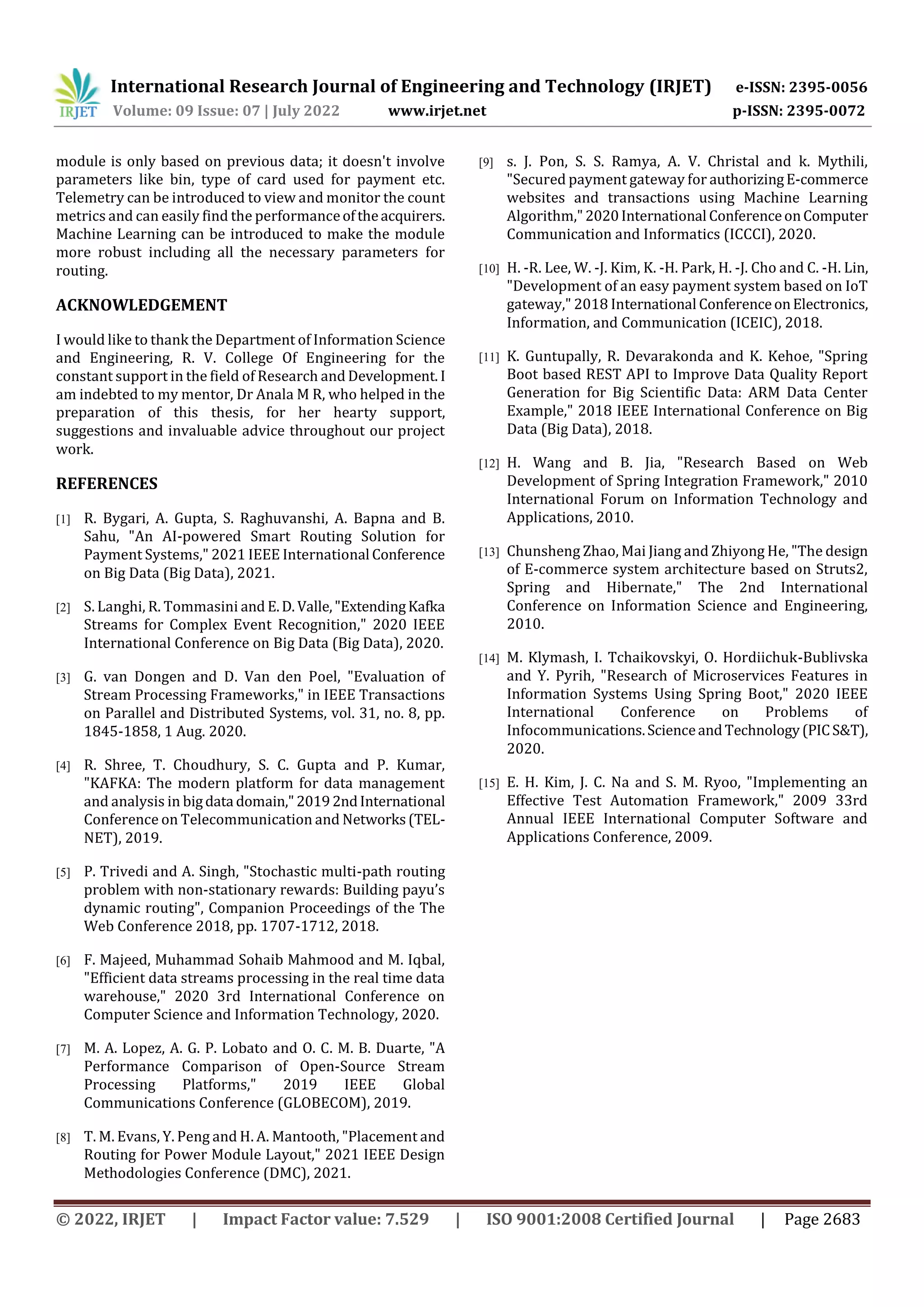 Payment Routing Module using Kafka Streams | PDF