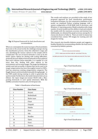 Food Classification and Recommendation for Health and Diet Tracking ...
