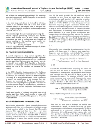 A WEB BASED APPLICATION FOR RESUME PARSER USING NATURAL LANGUAGE PROCESSING TECHNIQUES | PDF ...