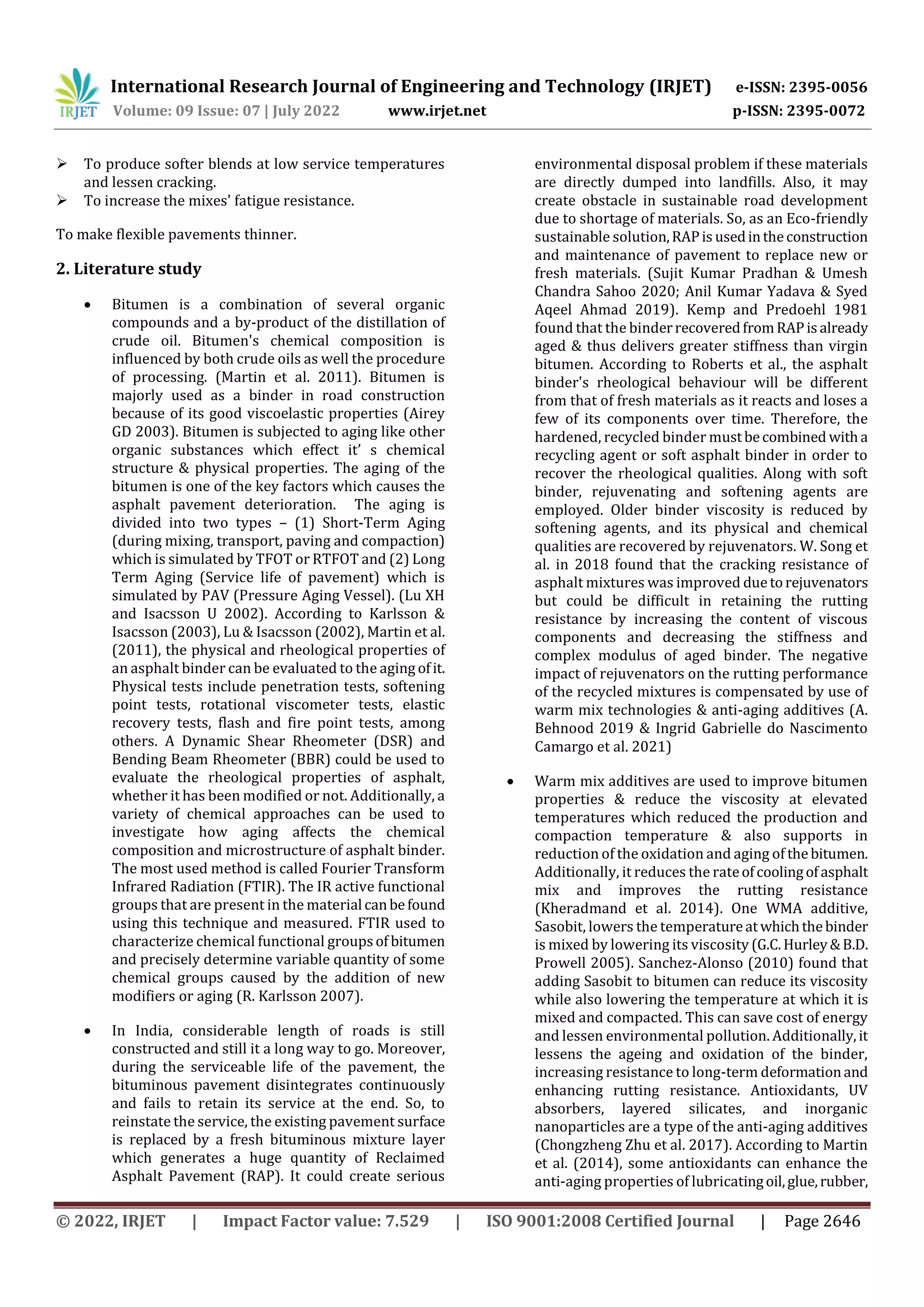 Bitumen ageing phenomenon: A review | PDF