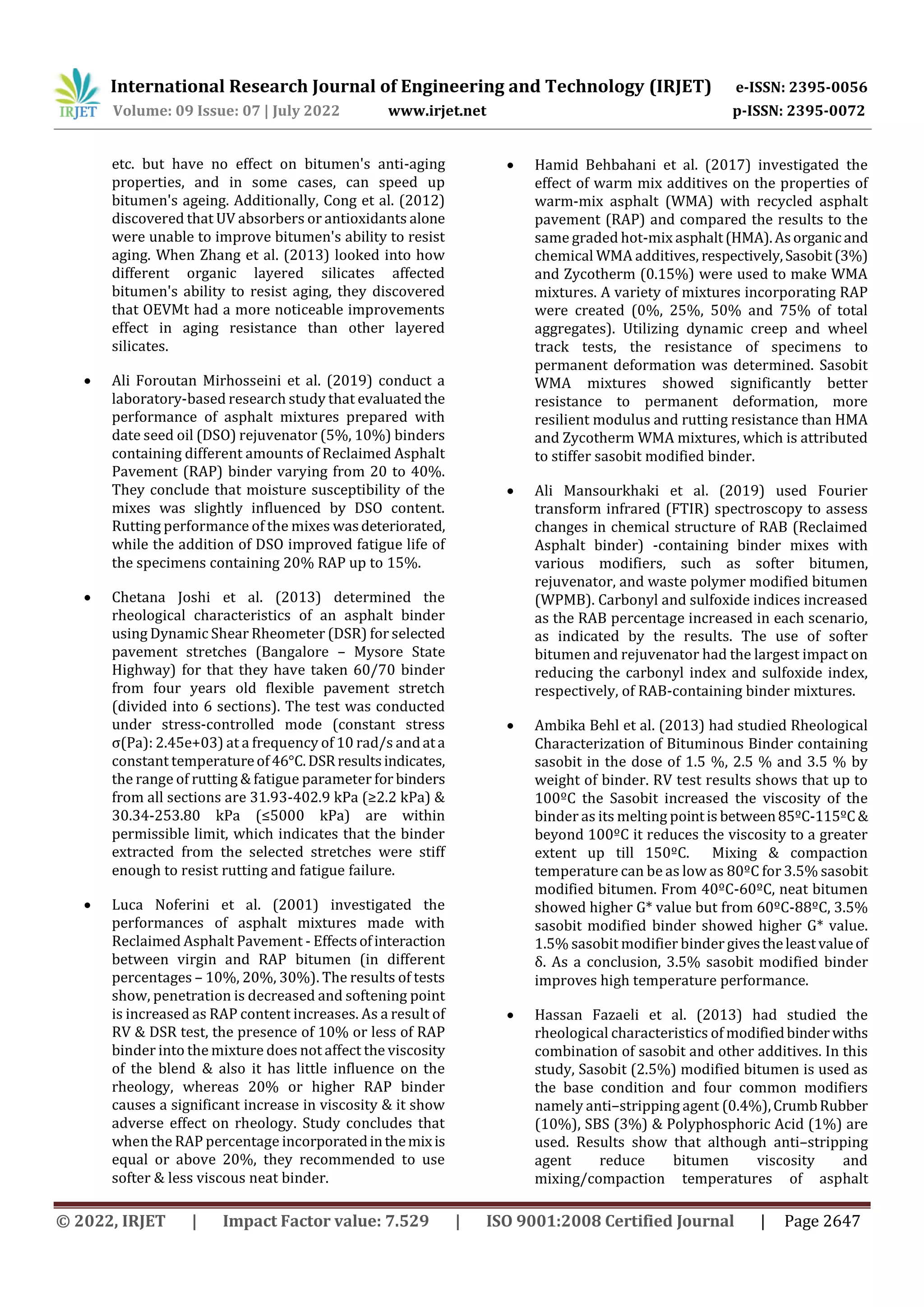 Bitumen ageing phenomenon: A review | PDF
