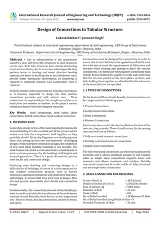 Design of Connections in Tubular Structure | PDF