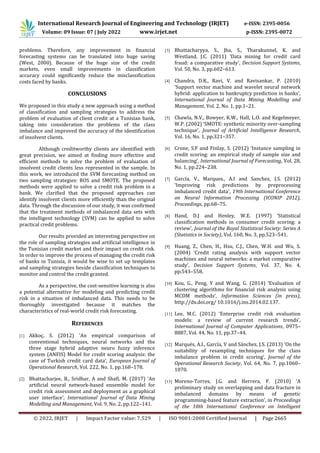 Credit risk assessment with imbalanced data sets using SVMs | PDF
