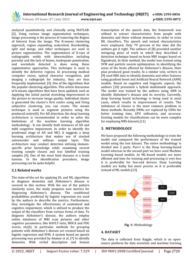 Early Detection of Alzheimer’s Disease Using Machine Learning Techniques | PDF