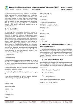 Energy Efficient Optimized LEACH-C Protocol using PBO Algorithm For Wireless Sensor Network | PDF