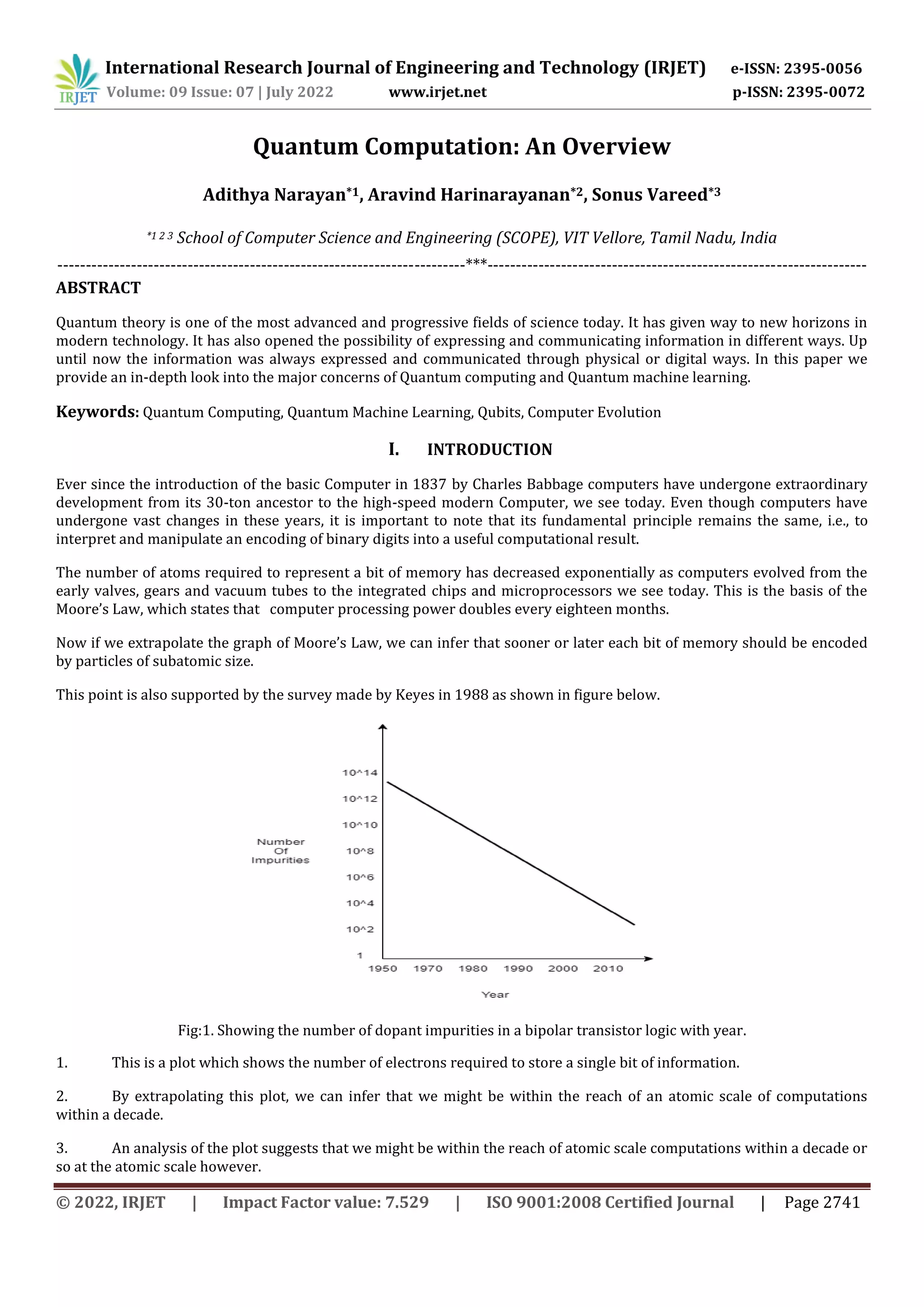 Quantum Computation: An Overview | PDF