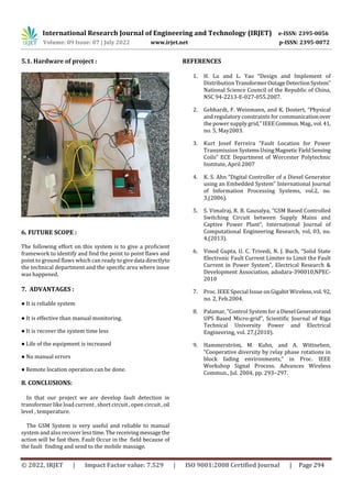 TRANSFORMER FAULT DETECTION AND MONITORING | PDF