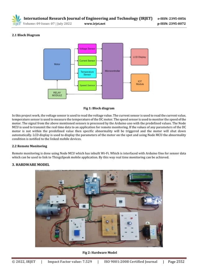 IOT BASED ELECTRICAL MOTOR CONTROL AND MONITORING | PDF