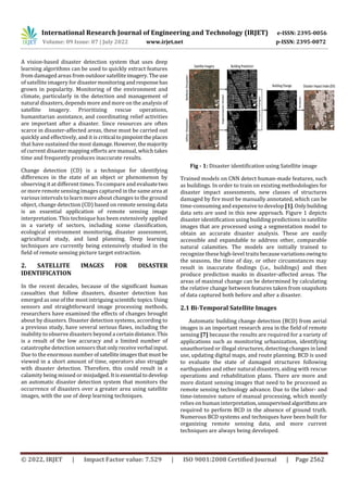 AI-Based Change Detection for Disaster Identification utilizing Bi- temporal Satellite Images | PDF