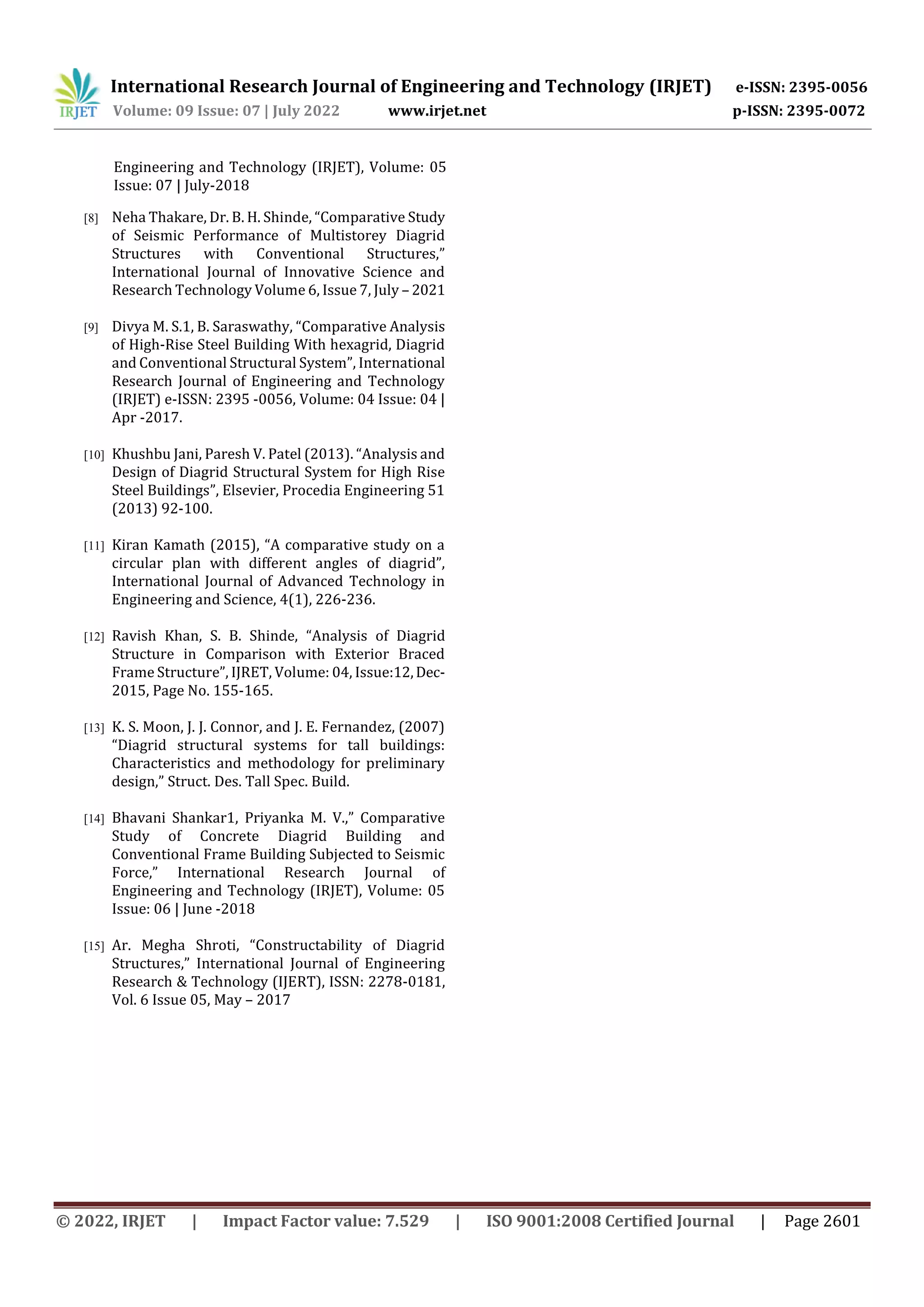 Comparative study of Diagrid System with Conventional Framed Structure | PDF