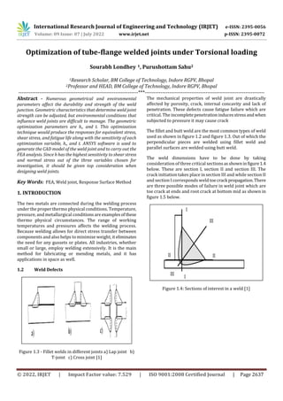 Optimization of tube-flange welded joints under Torsional loading | PDF ...