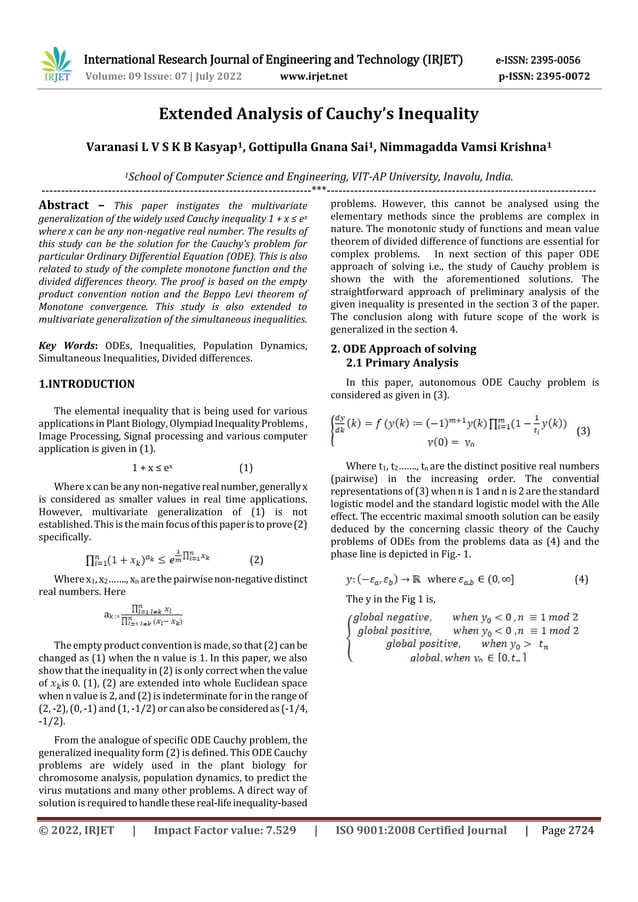 Extended Analysis of Cauchy’s Inequality | PDF
