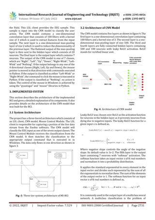 Motor Imagery based Brain Computer Interface for Windows Operating ...