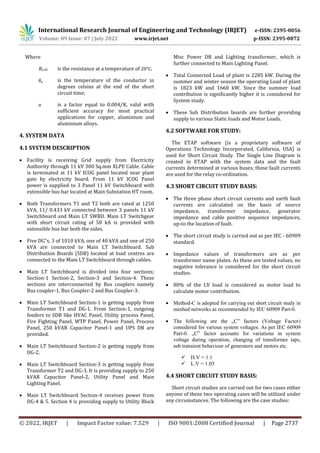 SHORT CIRCUIT ANALYSIS OF ELECTRICAL DISTRIBUTION SYSTEM FOR INDUSTRY ...