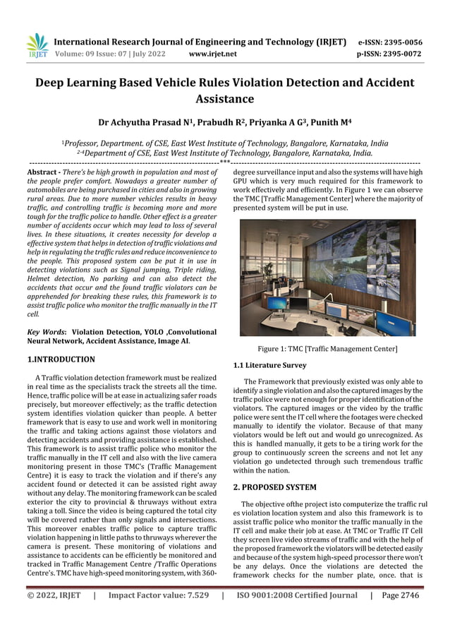 Deep Learning Based Vehicle Rules Violation Detection and Accident ...
