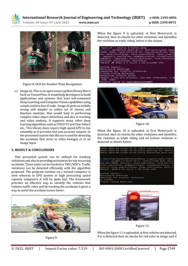Deep Learning Based Vehicle Rules Violation Detection and Accident ...