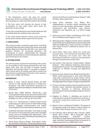 IoT Based Automatic Solar Panel Monitoring System | PDF