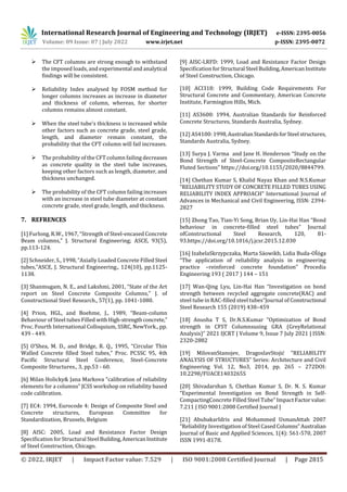 RELIABILITY STUDIES ON COMPOSITE COLUMNS USING RELIABILITY INDEX APPROACH | PDF