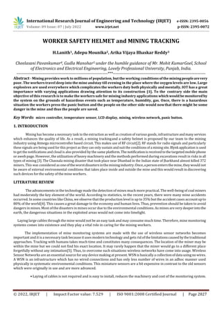 WORKER SAFETY HELMET and MINING TRACKING | PDF