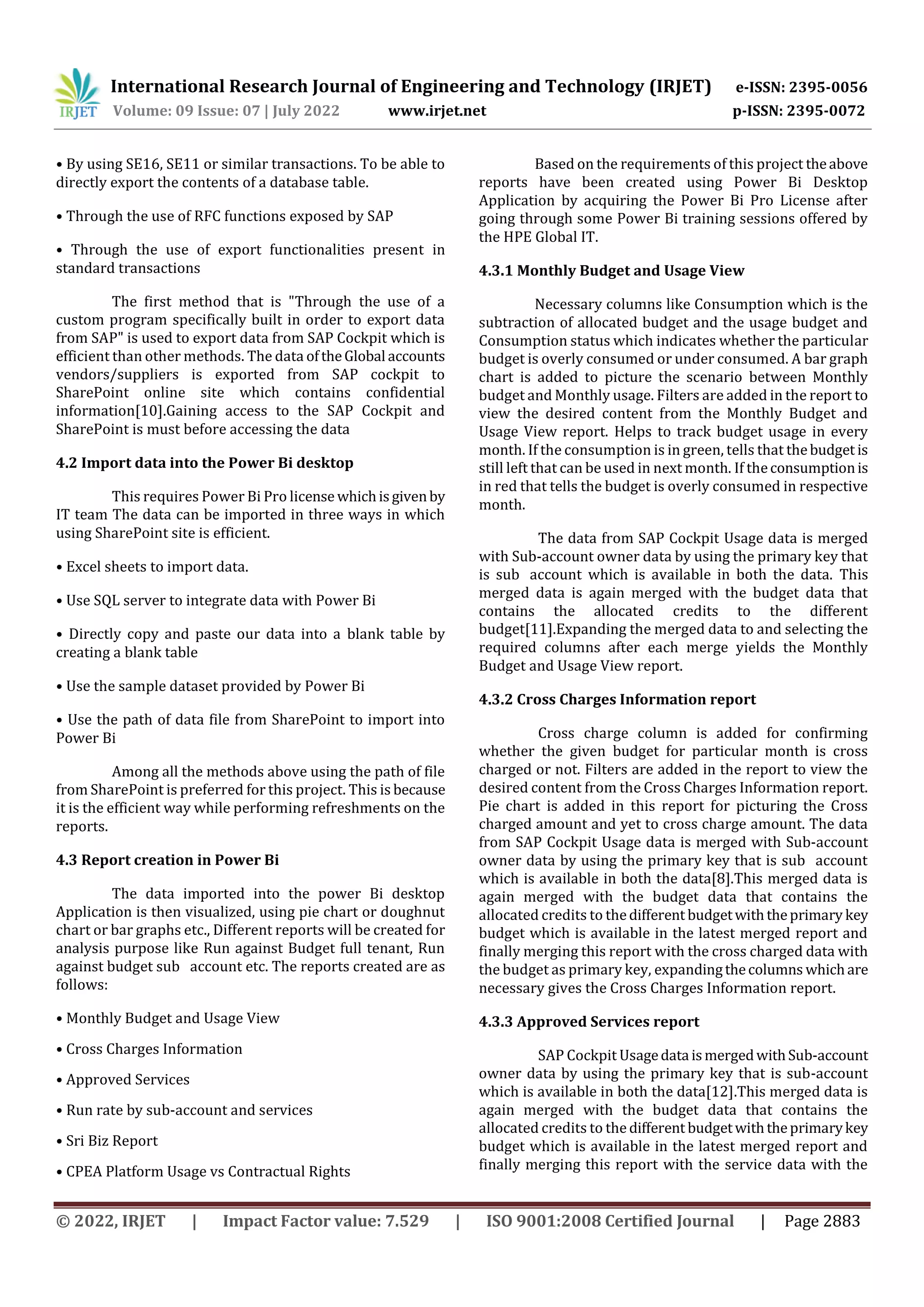 Power Bi Dashboard for Data Analysis | PDF