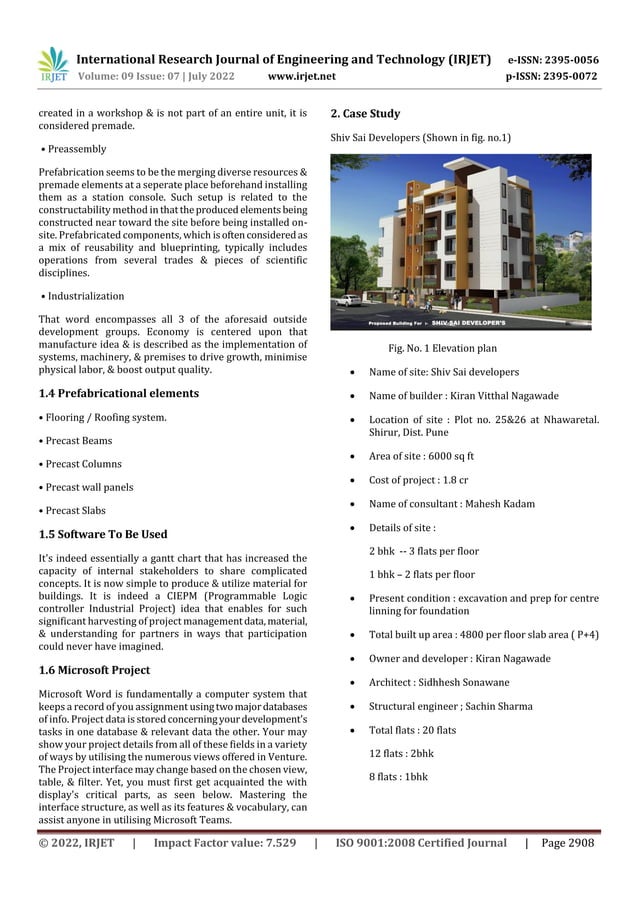 Analysis of Prefabricational Construction And Conventional Construction ...