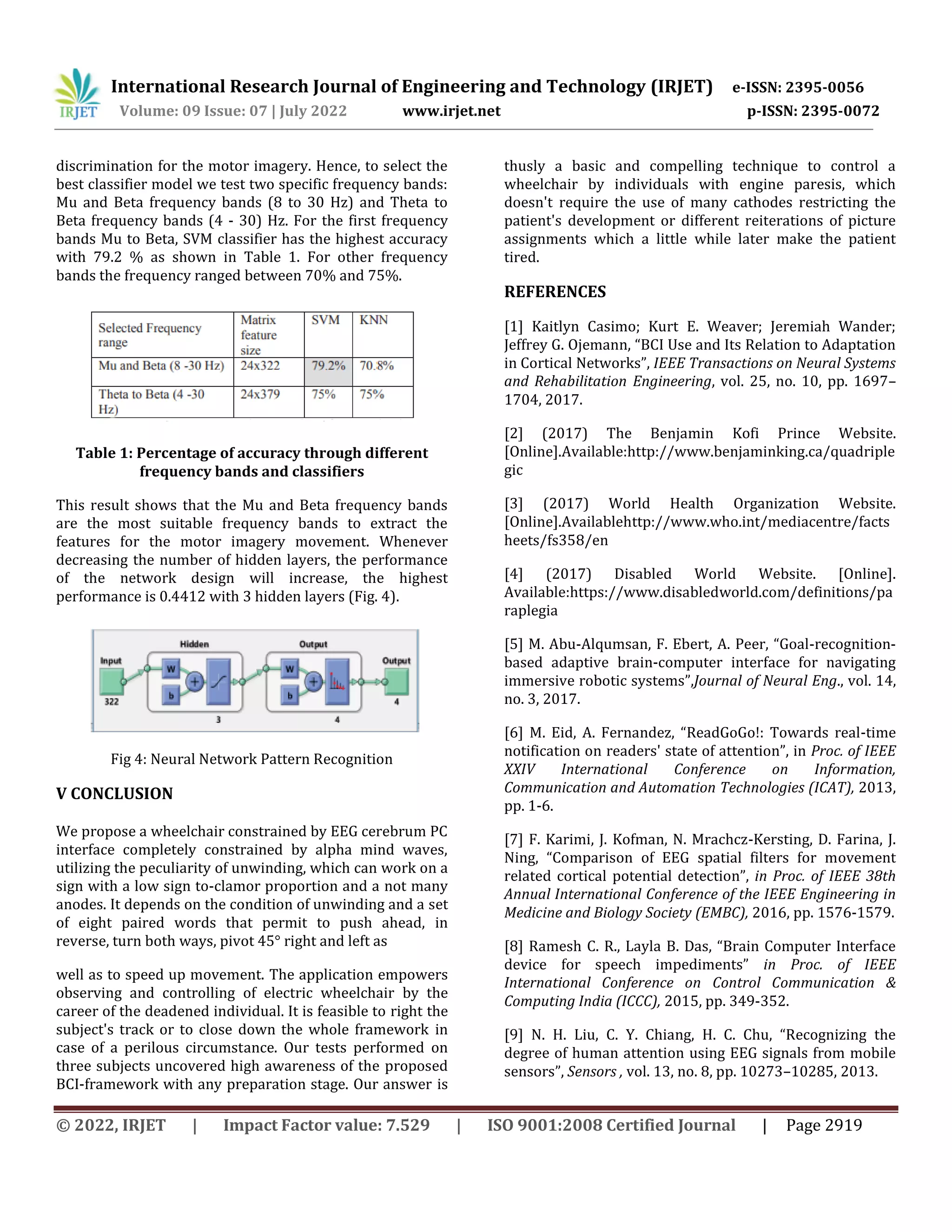 Brain computer interfacing for controlling wheelchair movement | PDF