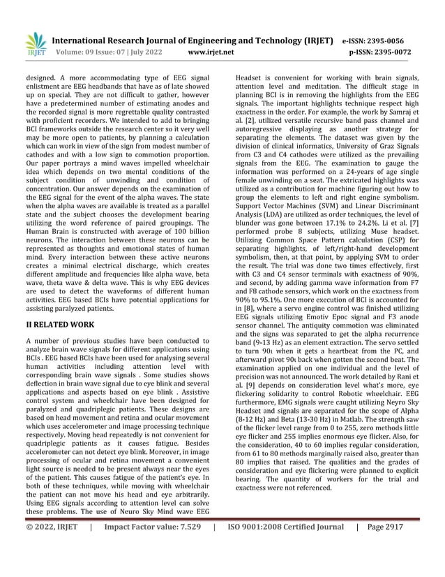 Brain computer interfacing for controlling wheelchair movement | PDF