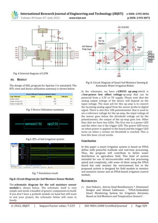 Smart Soil Moisture Sensing & Automatic Water Irrigation Robot | PDF
