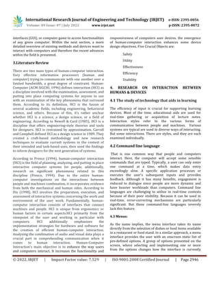 Human Computer Interaction | PDF